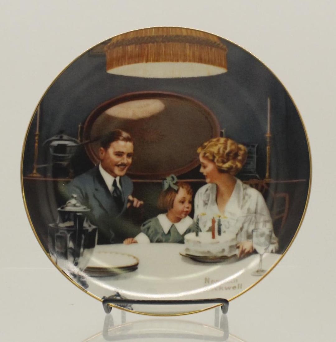 Vintage Norman Rockwell the Birthday Wish Plate (S1205) - Etsy
