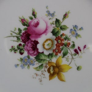 Vintage Pink Floral 'piccadilly' Plate With Gold Filigree Edge (E12867 ...