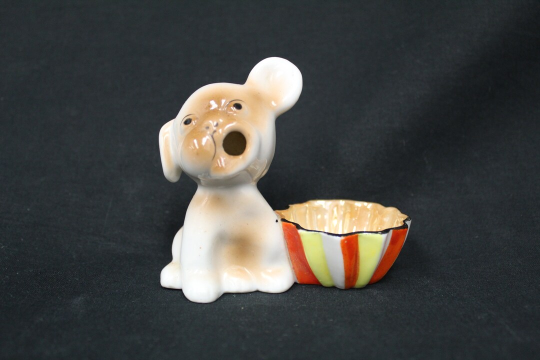 Vintage Japanese Ceramic Dog Cigarette Holder With Ashtray (V1866) - Etsy