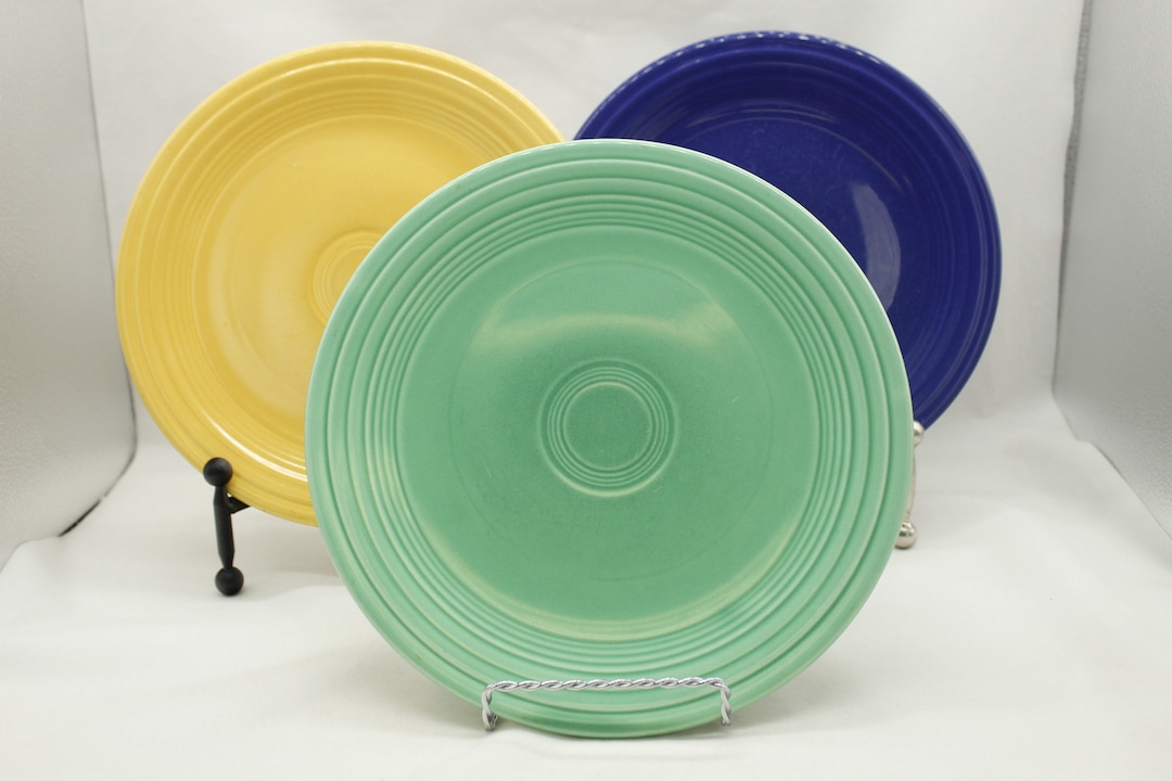 Vintage Genuine Fiesta Plate Set of Three Asst Colors With Wear (V8254 ...