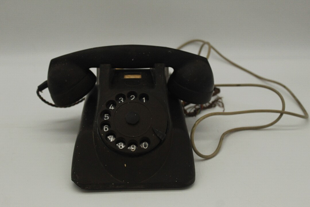 Vintage PTT Rotary Black Desk Phone (V9875) - Etsy