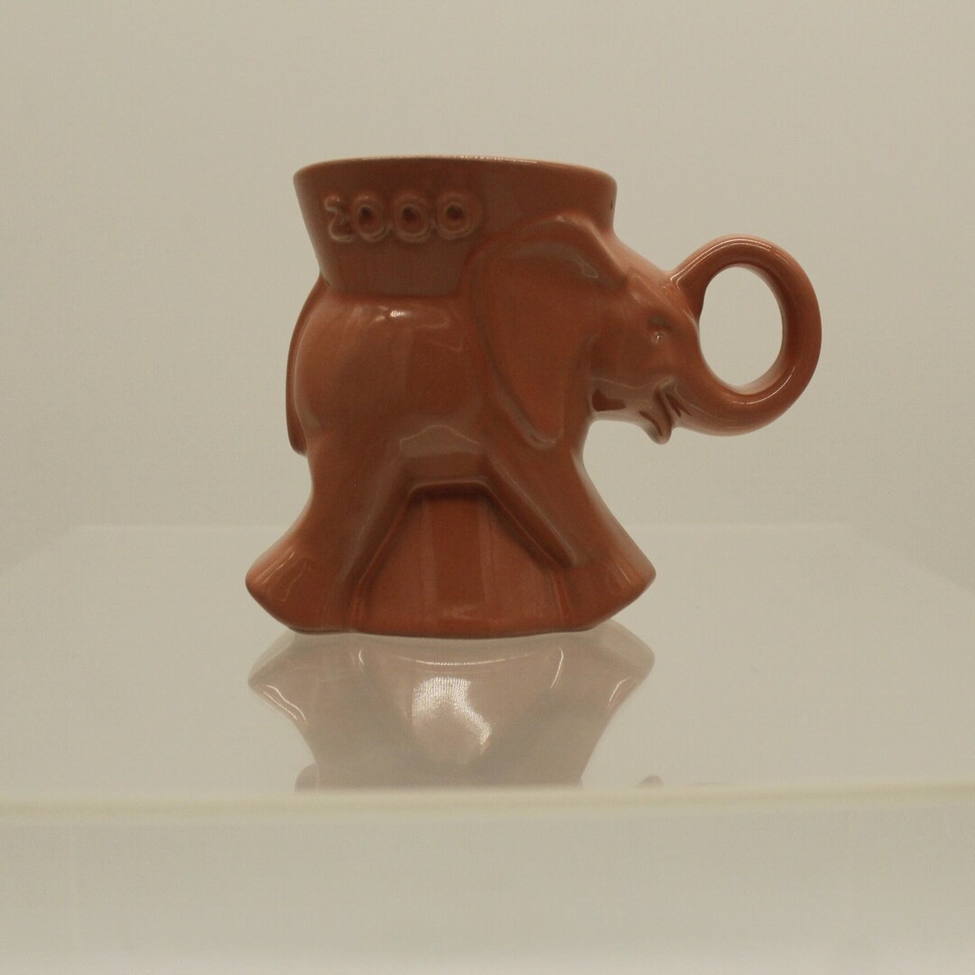 Vintage Frankoma 2000 GOP Pink Elephant (S78) - Etsy