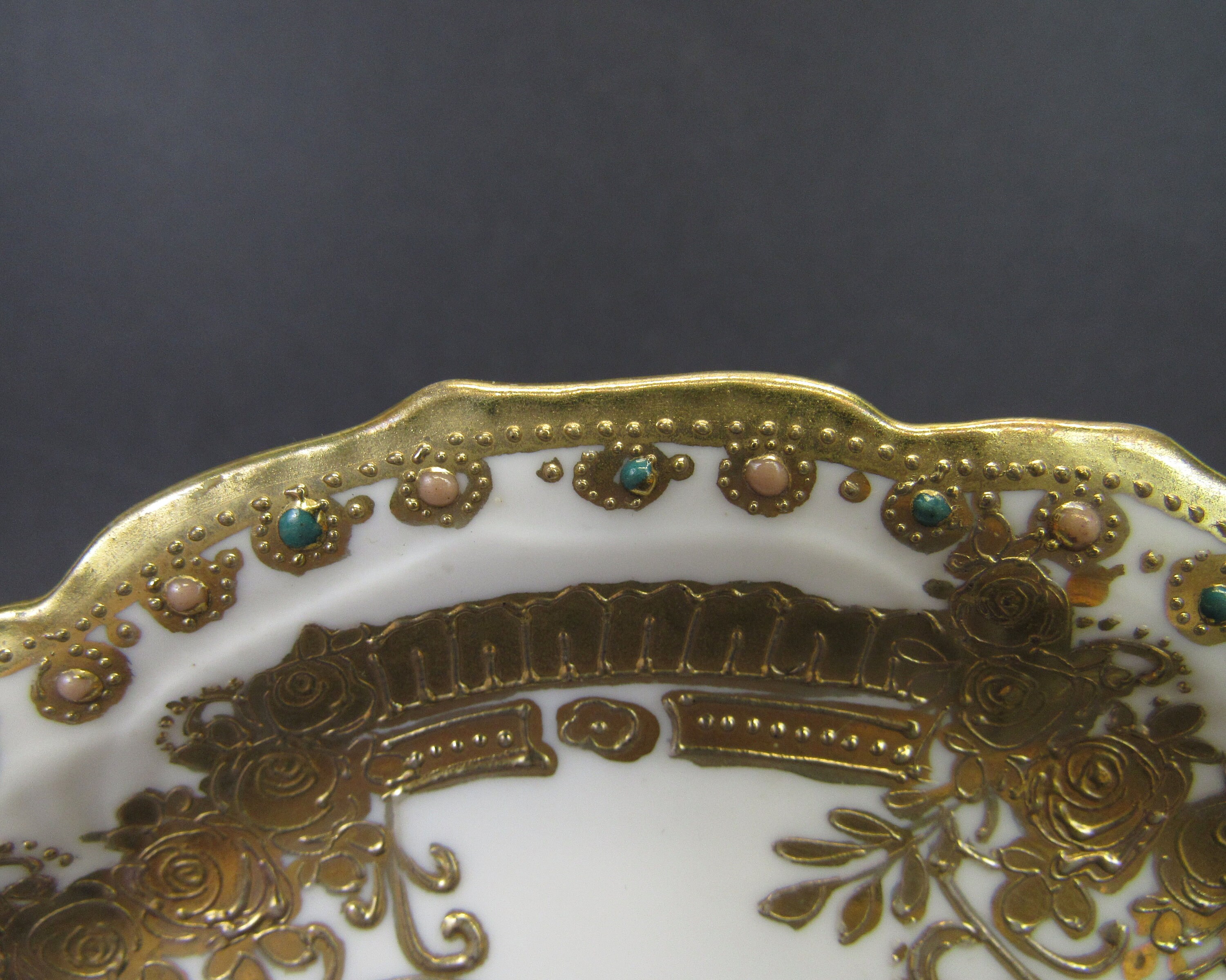 Vintage Ornate Beaded Gold Swirl Victorian Saucer (E10343) - Etsy