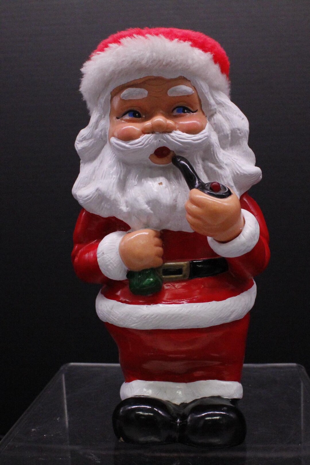 Vintage Musical Santa Piggy Bank With Light up Pipe Missing Stopper ...