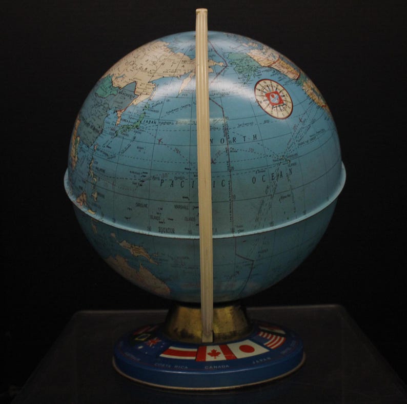 Vintage Ohio Art Globe 1960’s Country Flags on Base (S1683) - Etsy