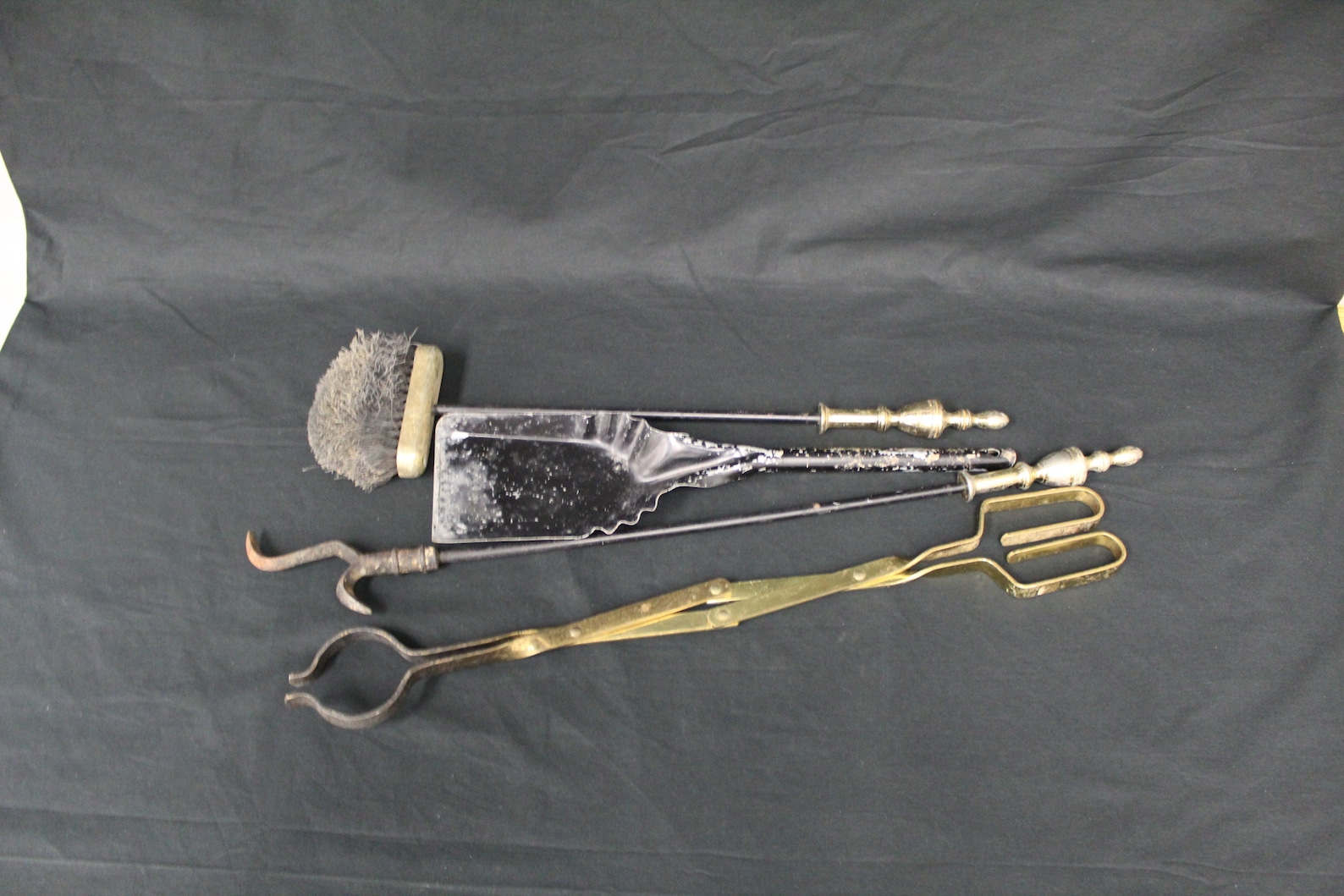 Vintage Rustic 5 Piece Fireplace Tool Set With Cast Iron Base | Etsy