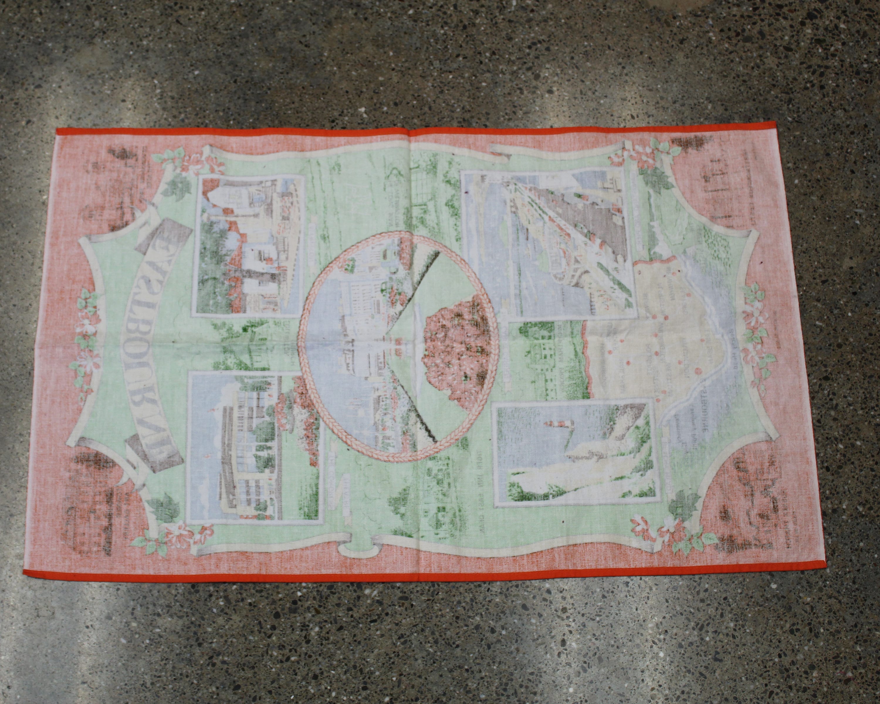 Vintage Eastbourne Souvenir Landmark Tea Towel E12357 - Etsy UK