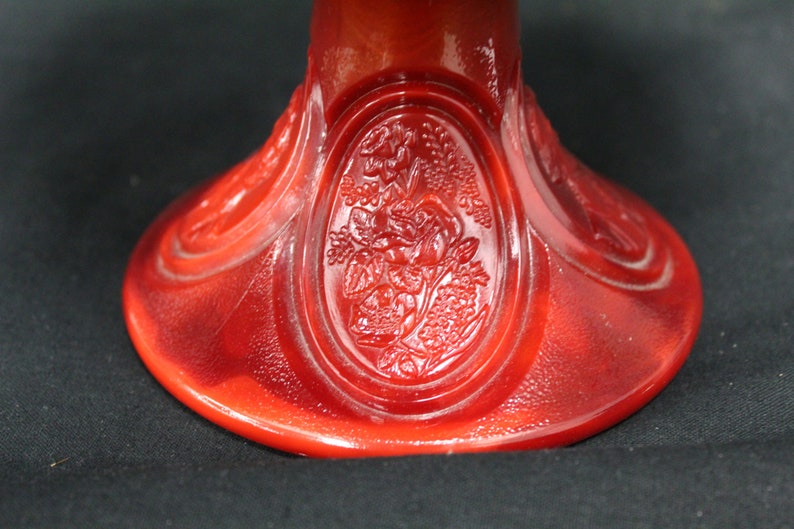 Vintage Fenton Ruby Red Glass Compote- Bicentennial 1976 Jefferson ...