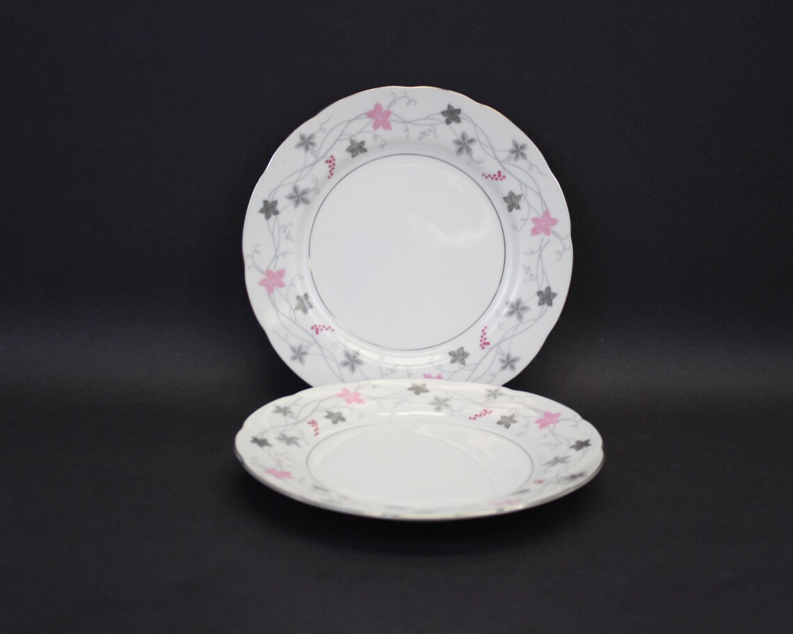 Vintage Crescent China 'twilight' Salad Plates Set of - Etsy