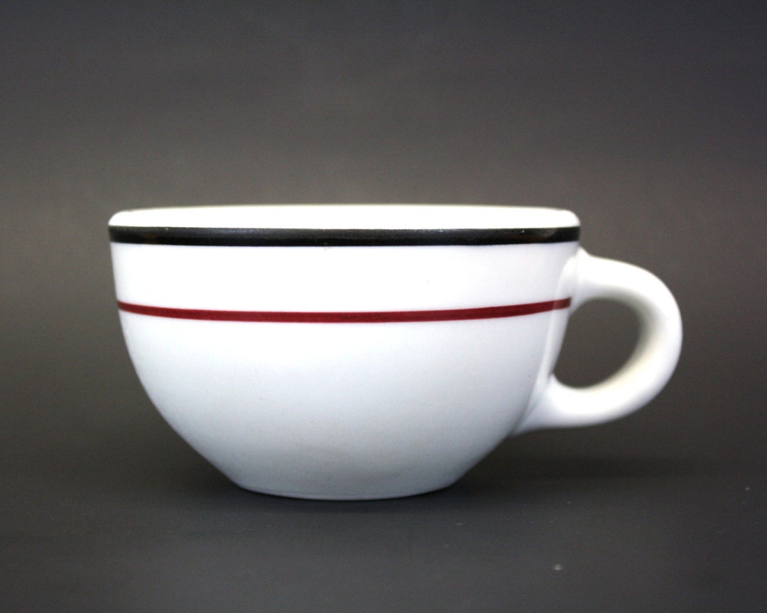 Vintage Shenango Restaurant China Mug With Black and Burgundy ...
