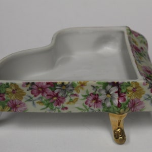Vintage Chintz Floral Grand Piano Porcelain Trinket Box (E266) - Etsy