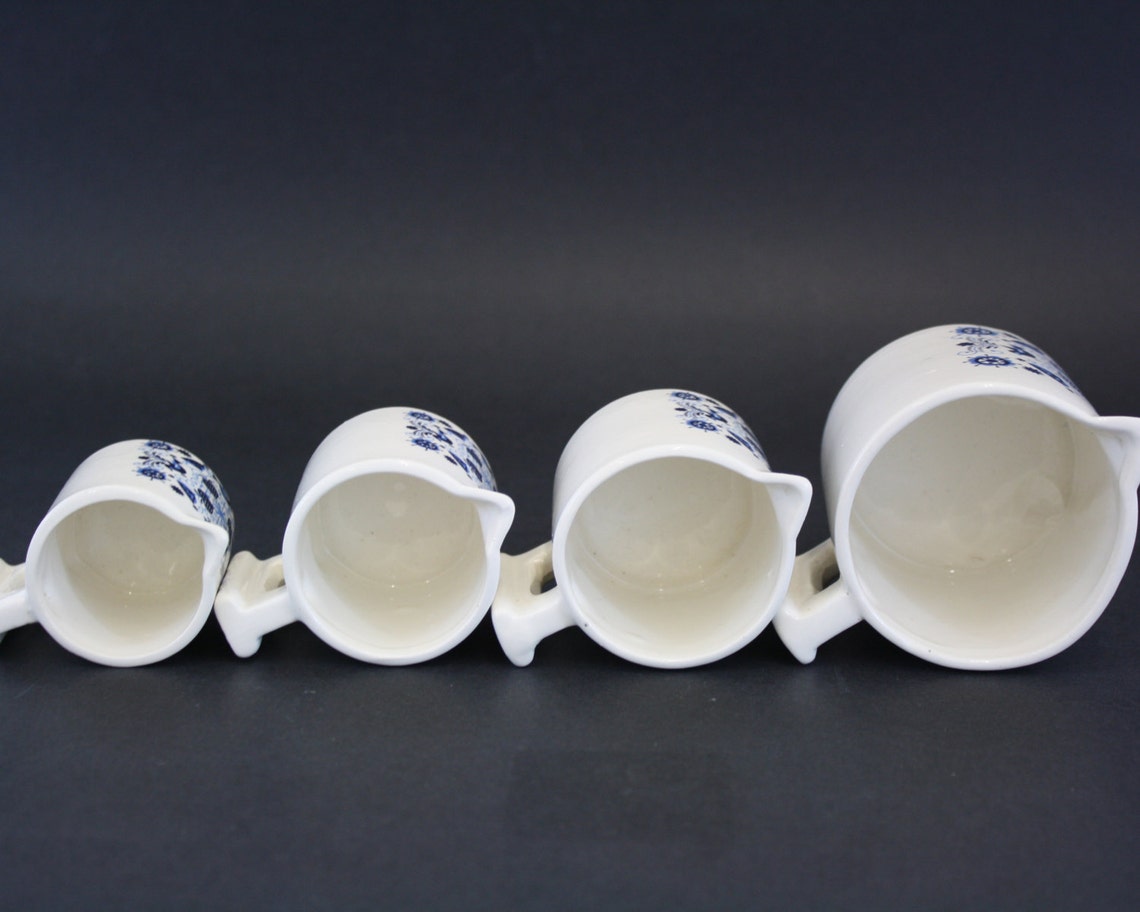 Vintage Blue Bird Measuring Cup Pitchers Set of 4 E6128 - Etsy