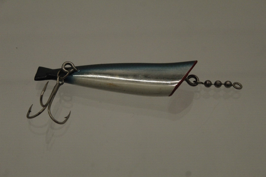 Vintage Les Davis Cutplug Iridescent Aqua Blue Single Hawaiian Wiggler ...