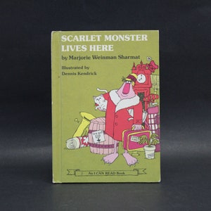 Vintage 1979 'scarlet Monster Lives Here' by Marjorie Weinman Sharmat ...