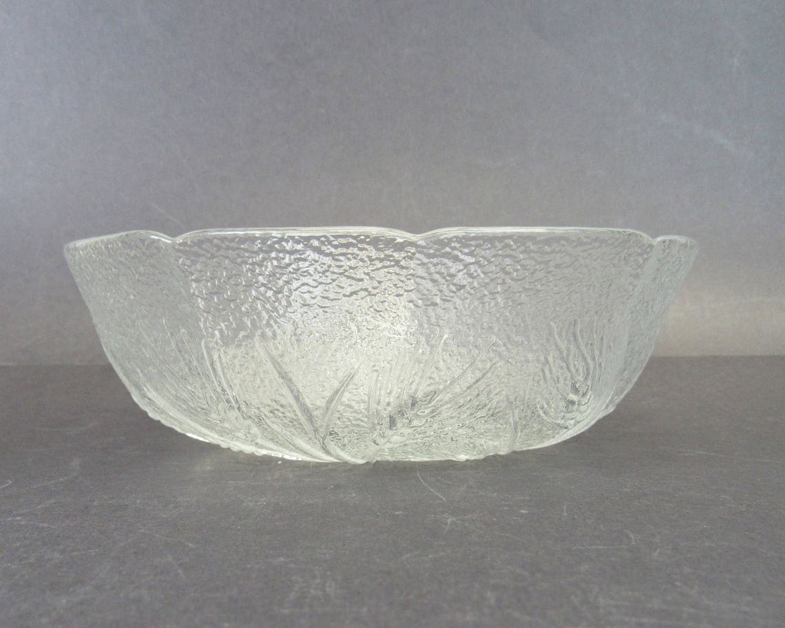 Vintage Clear Pressed Glass Wheat Pattern Nesting Bowls Set | Etsy