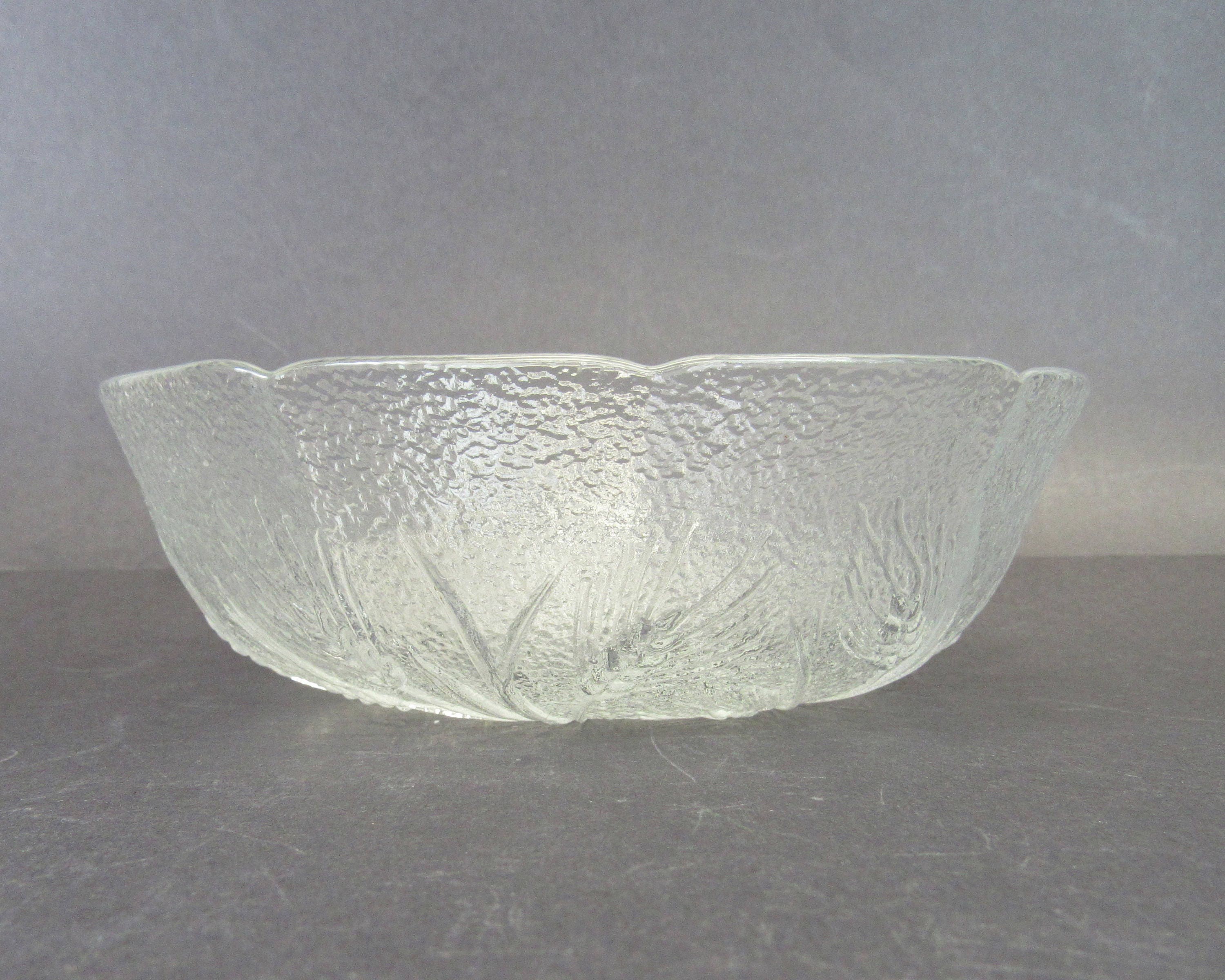 Vintage Clear Pressed Glass Wheat Pattern Nesting Bowls Set | Etsy