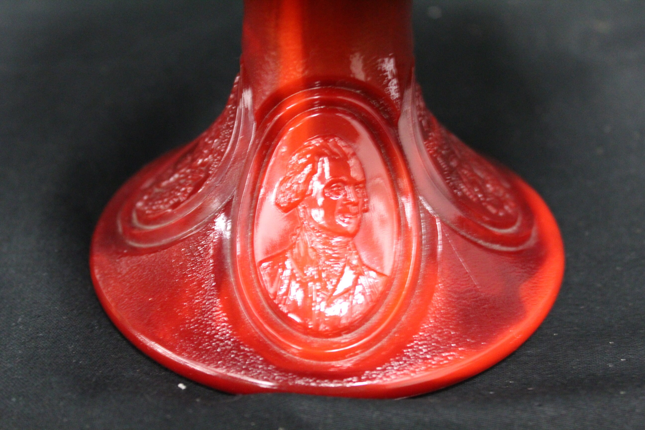 Vintage Fenton Ruby Red Glass Compote Bicentennial 1976 - Etsy