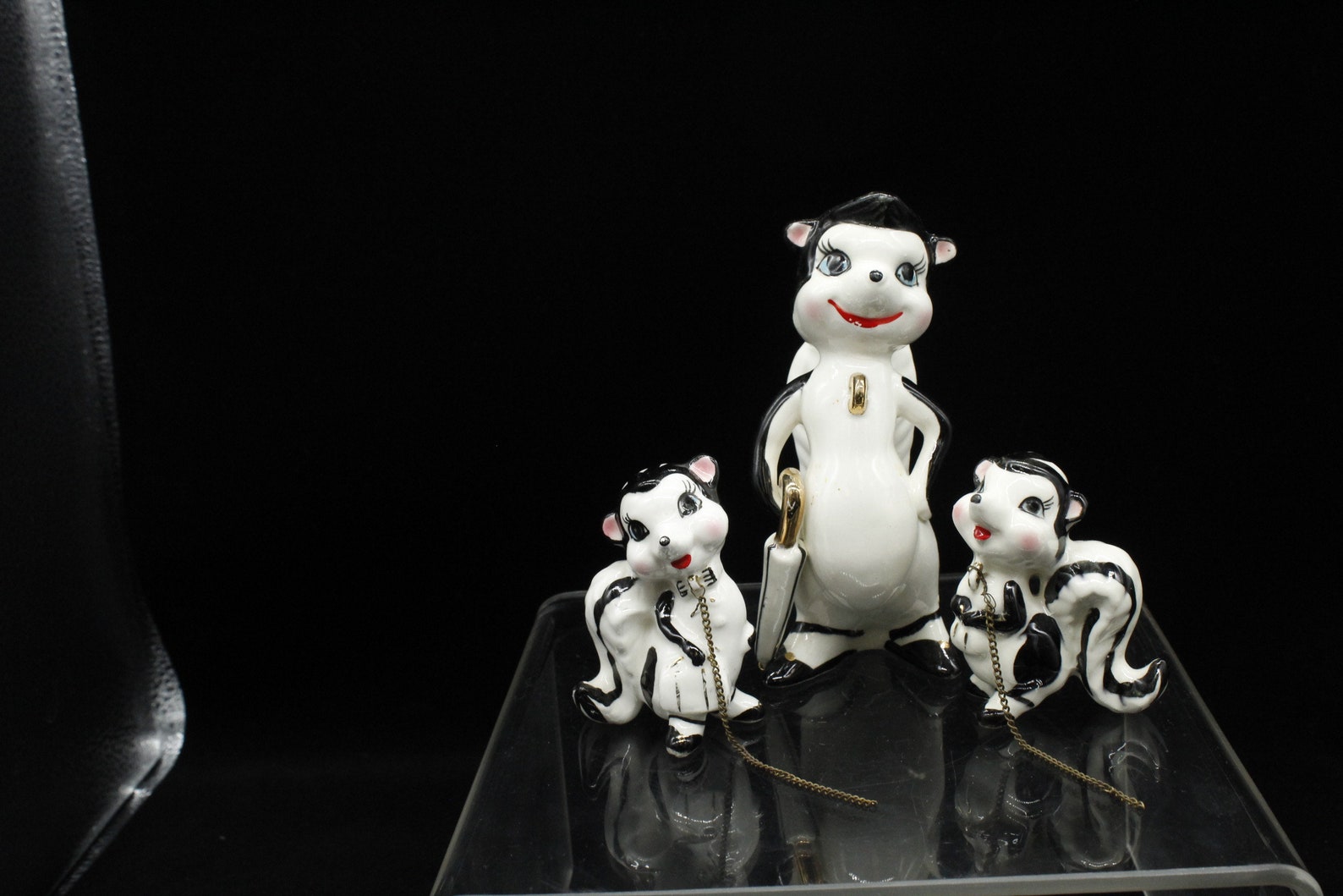Vintage Cute Anthropomorphic Kitsch Skunk Chain Figurine Set - Etsy
