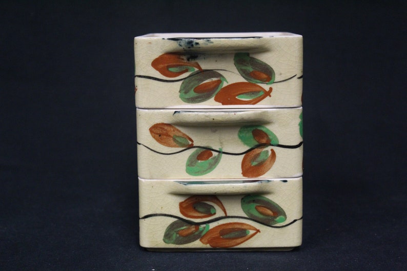 Vintage Japan Bento Ceramic Stacking Set of Three Boxes No Lid | Etsy