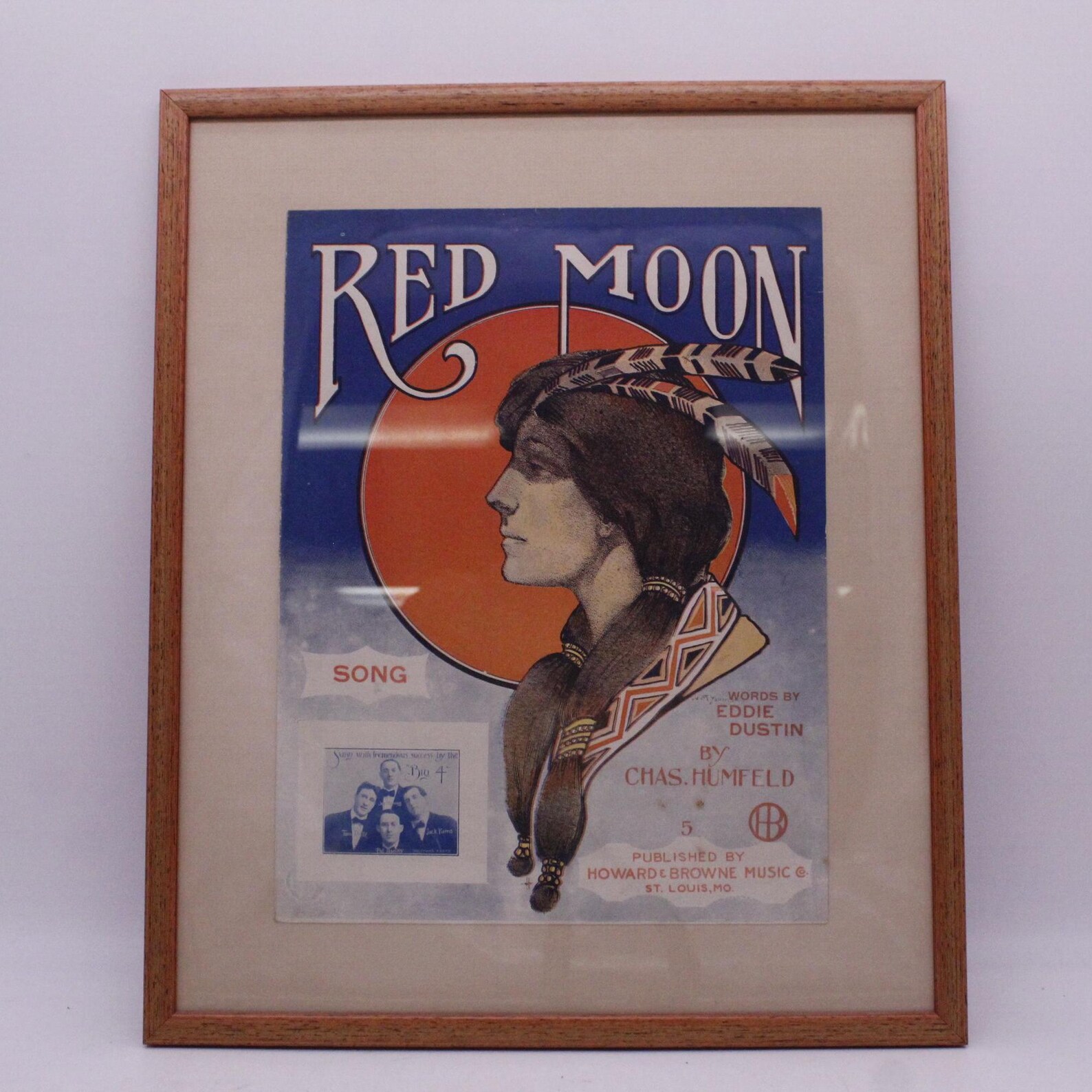 Vintage Red Moon Sheet Music in Quality Wood Frame (S2069) - Etsy