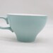 Vintage Mid Century Turquoise Tea Cups With White Interior - Etsy