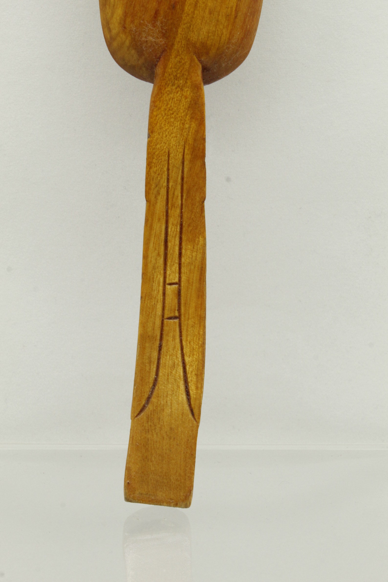 Vintage Bearded Man's Face Hand Carved Wooden Small Serving Set Spoon ...