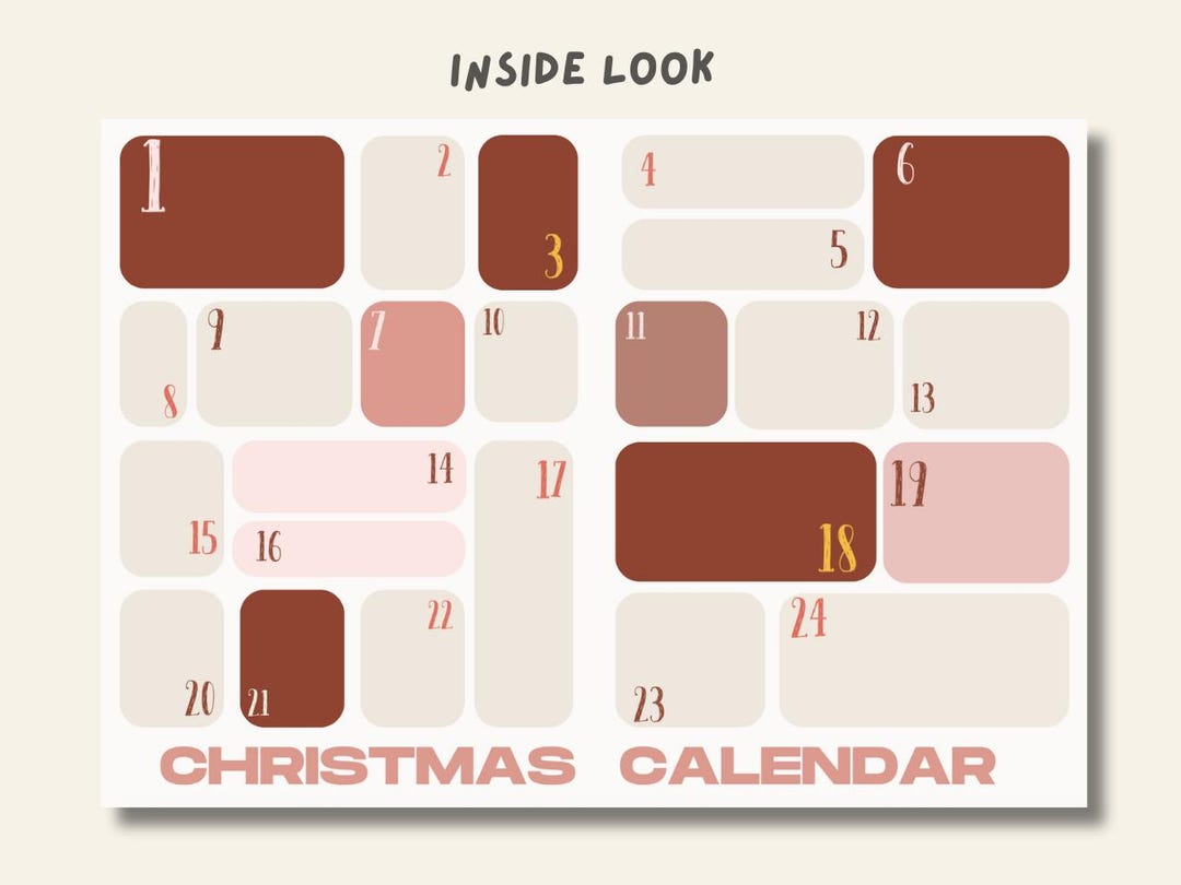 DIY Christmas Craft Calendar Kit – A6 Greeting Card With Stickers - Etsy