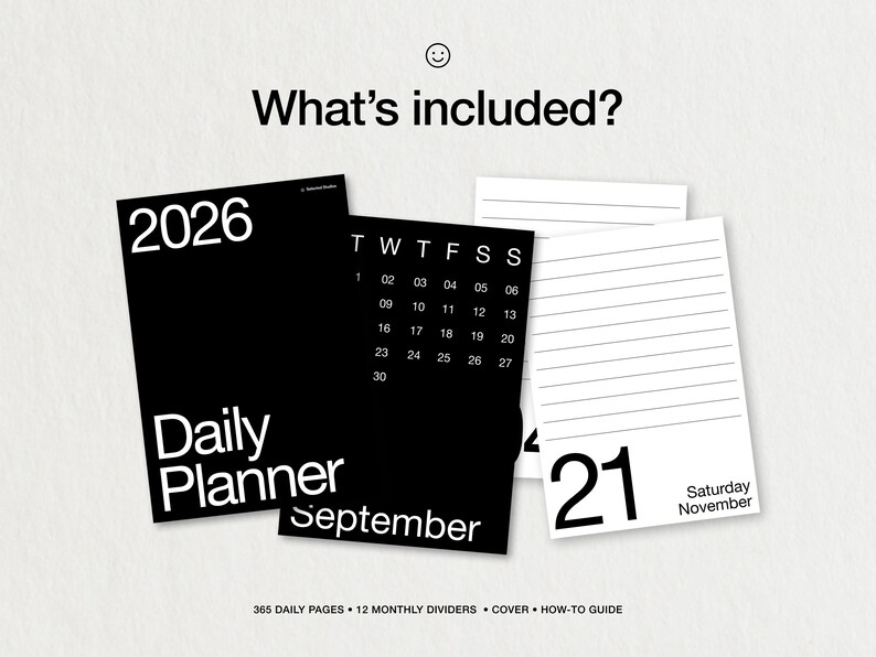 Daily Planner 2026 Printable, Minimal Daily Planner, to Do Daily ...