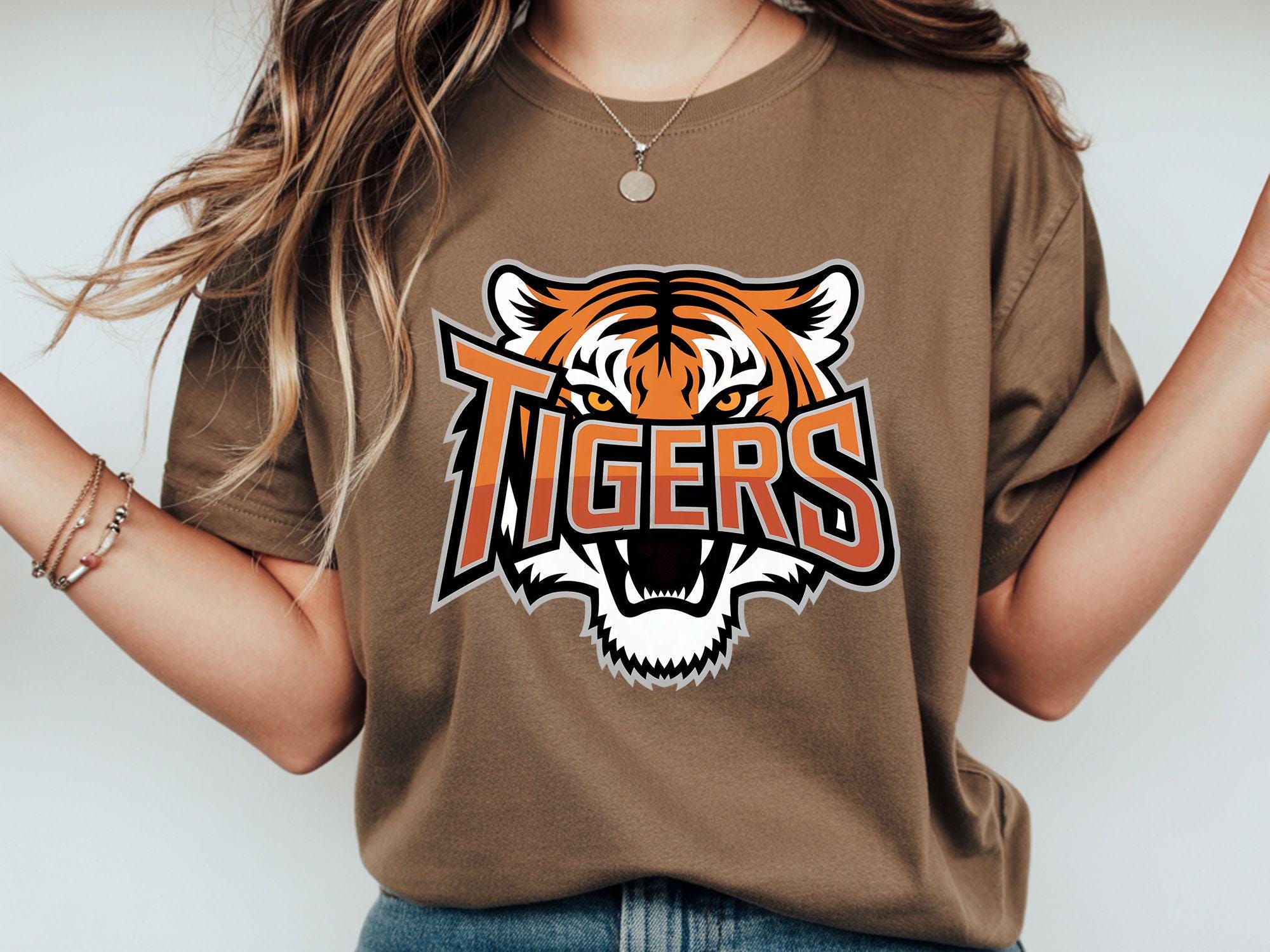 Tigers Football Png, Fierce Tiger Football Sublimation Design - Sports ...