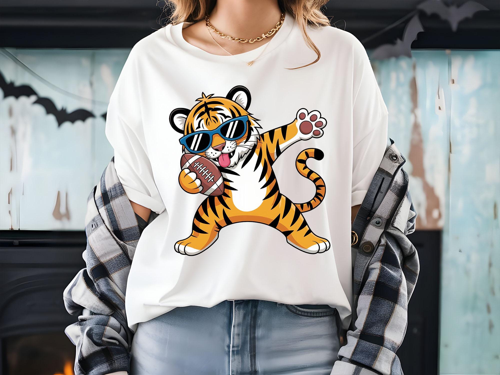 Tigers Football Png, Fierce Tiger Football Sublimation Design - Sports ...