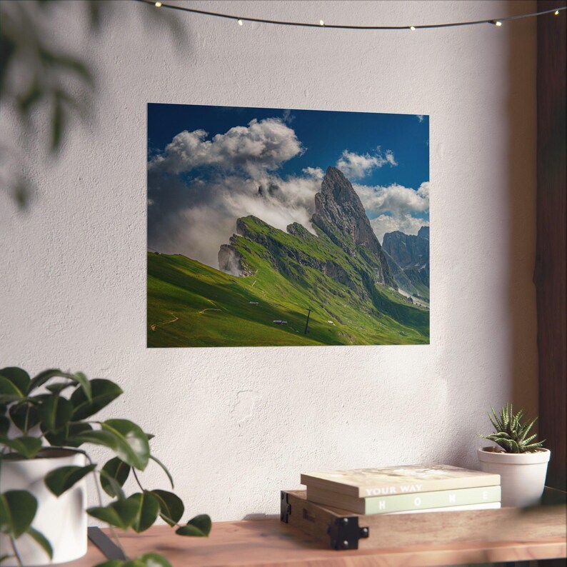 Seceda Dolomites Poster: Italy Mountain Landscape Art Print - Etsy