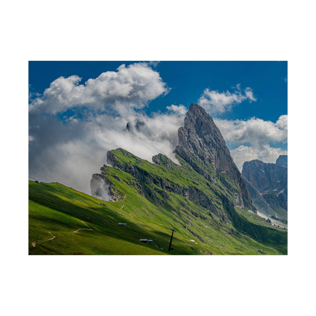 Seceda Dolomites Poster: Italy Mountain Landscape Art Print - Etsy