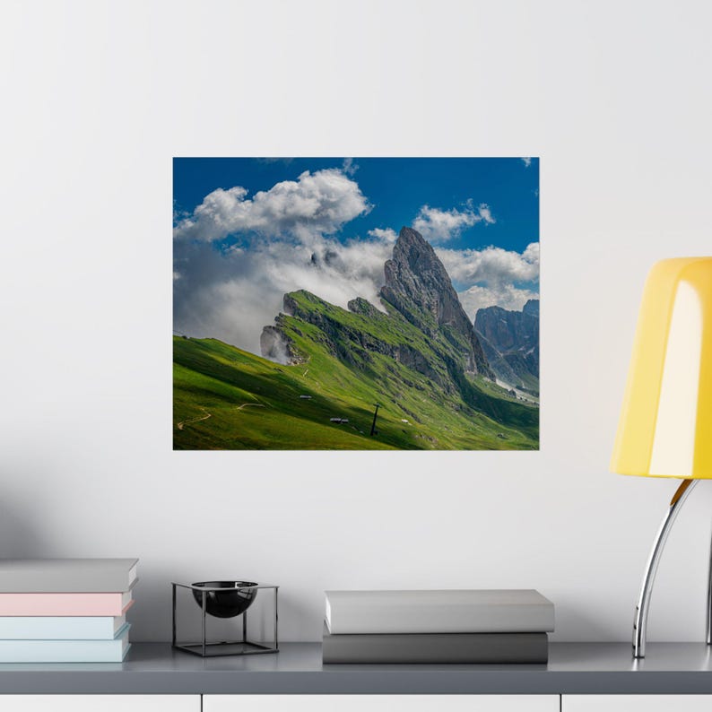 Seceda Dolomites Poster: Italy Mountain Landscape Art Print - Etsy