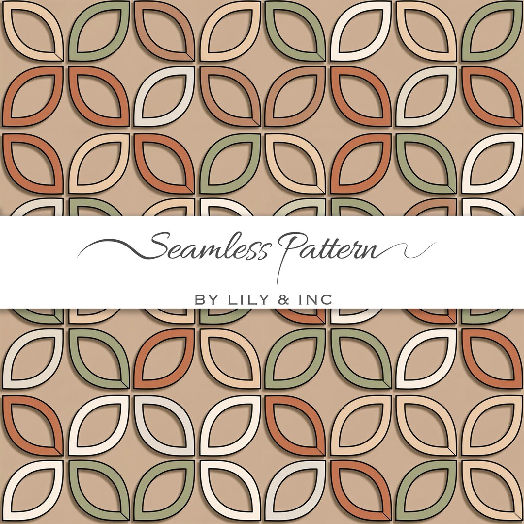 Whimsical Leaf Motif Digital Seamless Pattern for Textile and Wallpaper ...