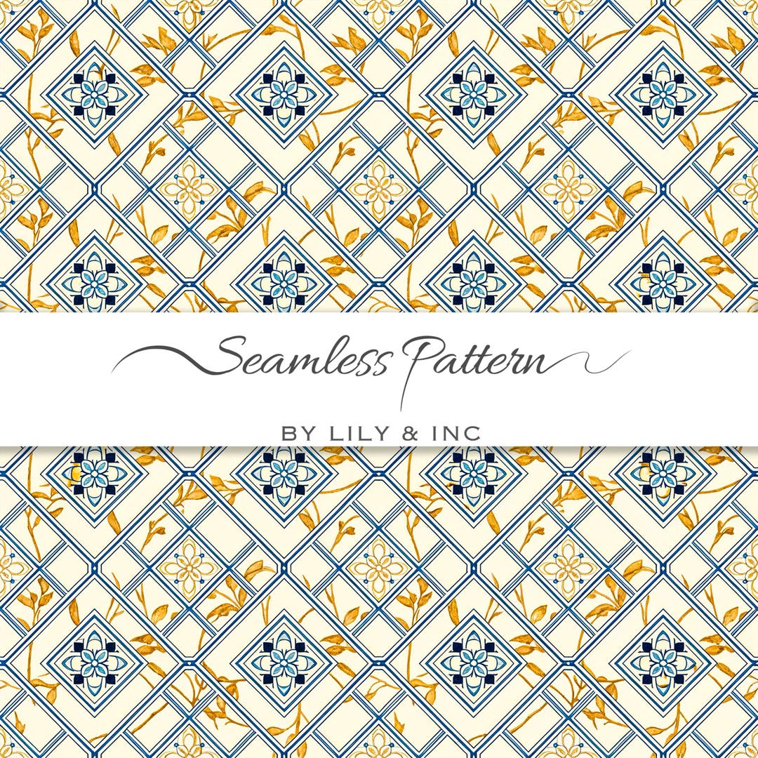 Chinoiserie Seamless Pattern: Middle Eastern Fabric & Wallpaper ...