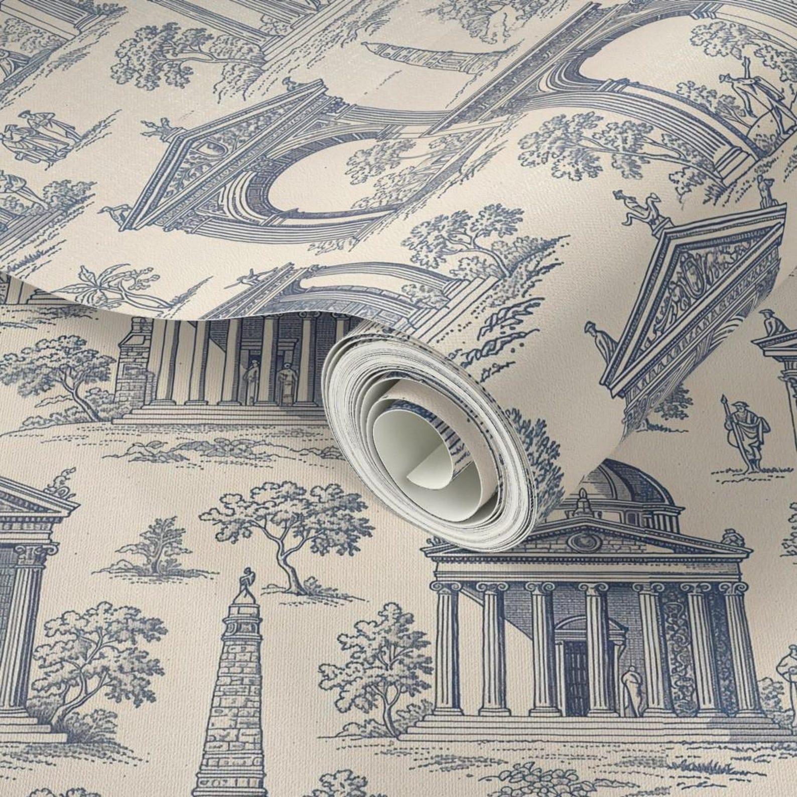 10 Toile De Jouy Seamless Patterns – Vintage French Style, Digital ...