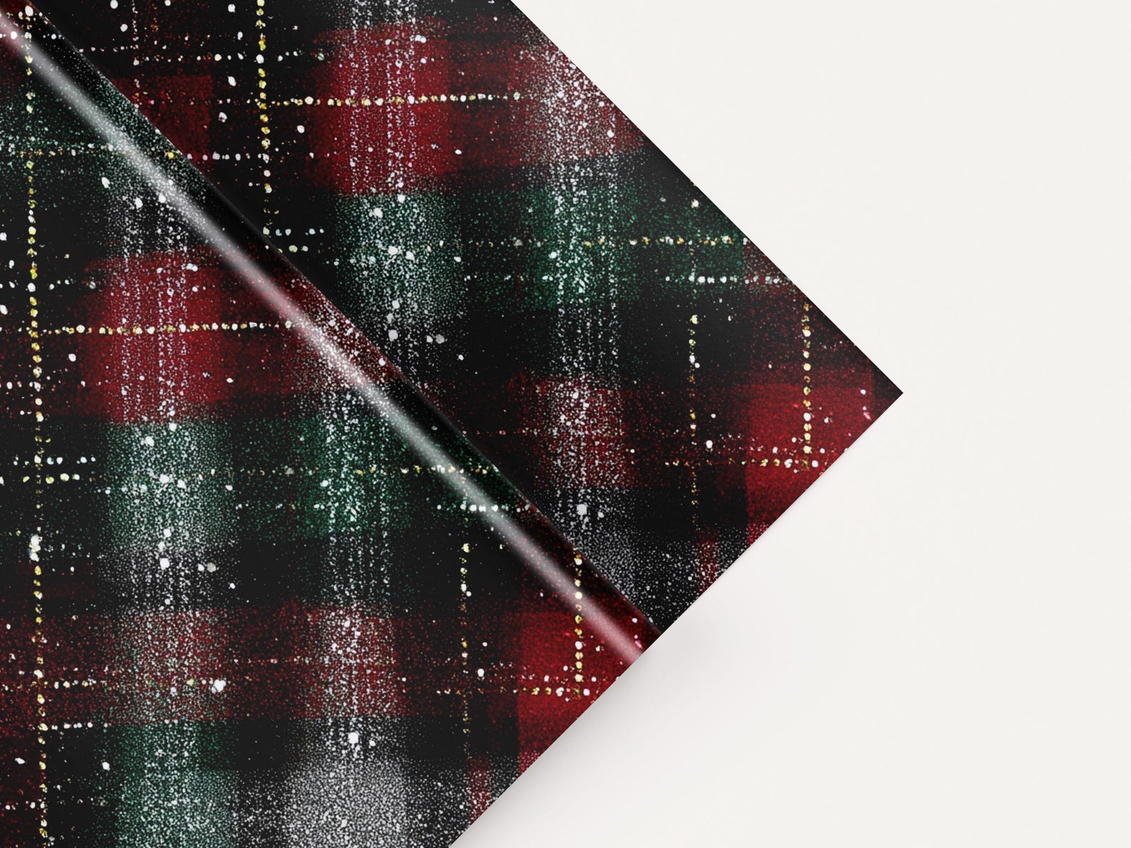 Christmas Plaid Pattern Red Green Gold Fabric Wallpaper Seamless Tartan ...