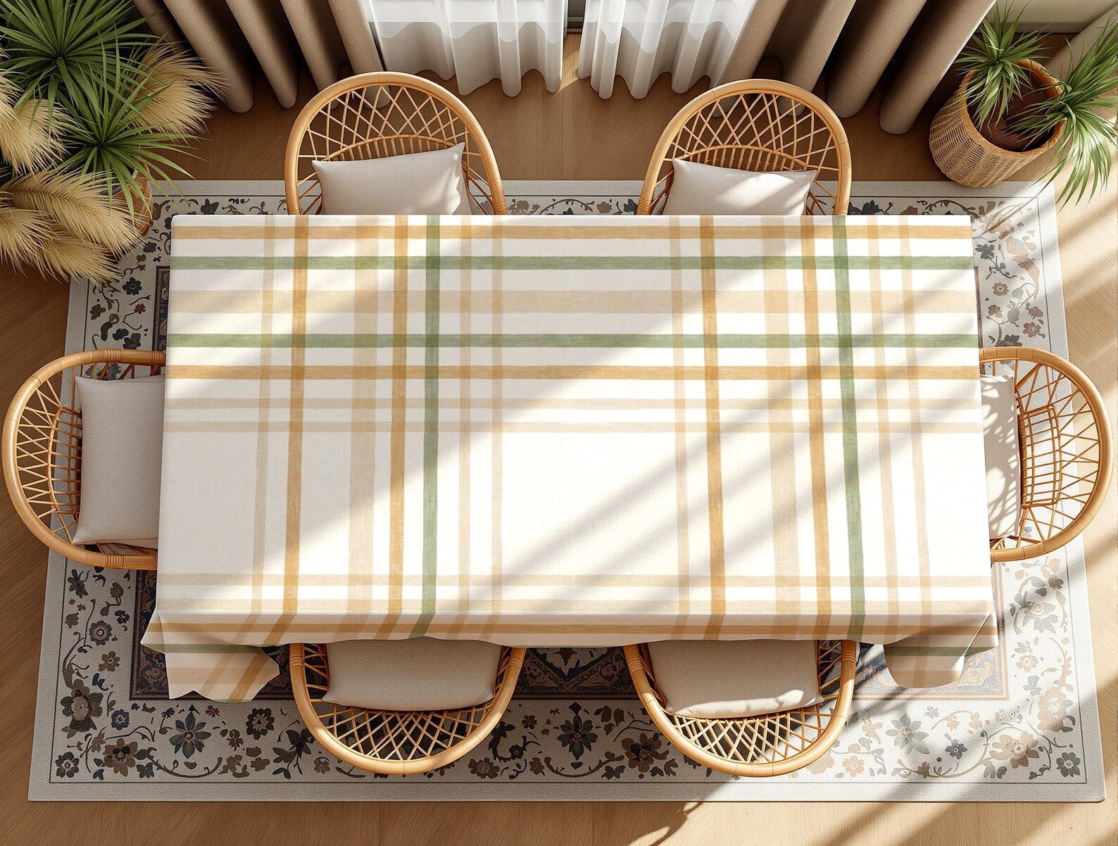 Gentle Earth Tones Cozy Plaid Seamless Pattern for Fabric & Wallpaper ...