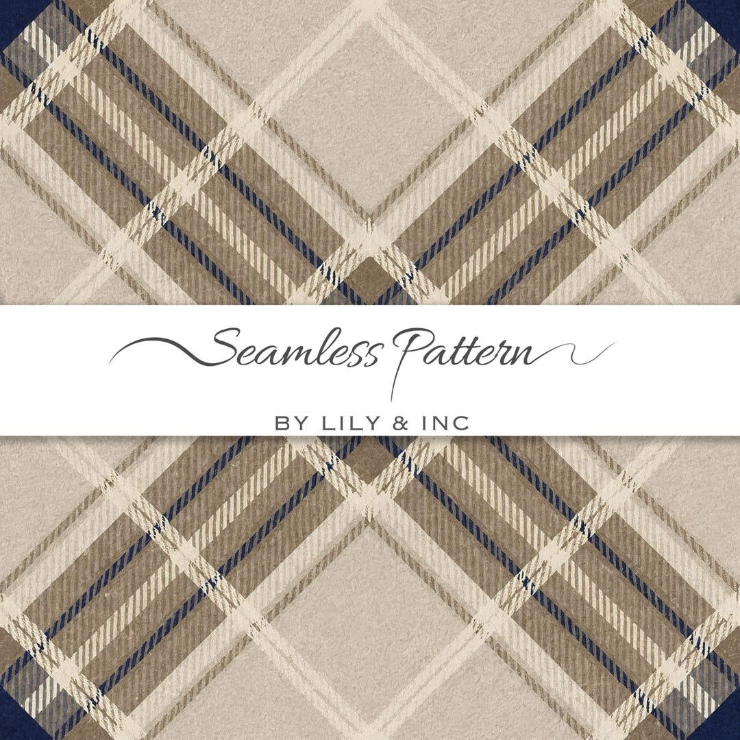 Classic Light Beige Gingham Plaid Seamless Pattern – High-resolution ...