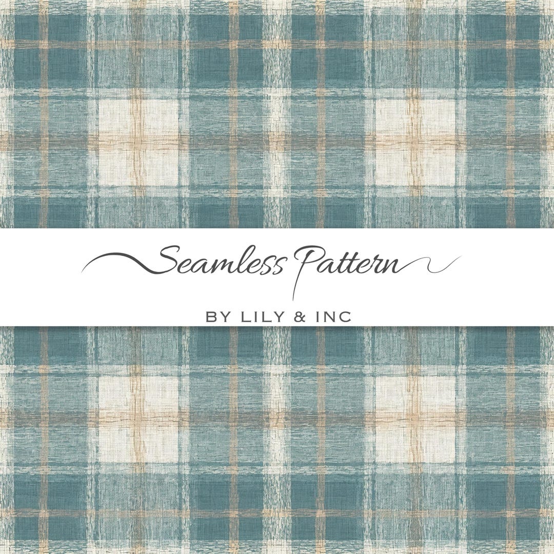 Comfort Cozy Plaid Seamless Pattern –embrace Rustic Elegance for Fabric ...