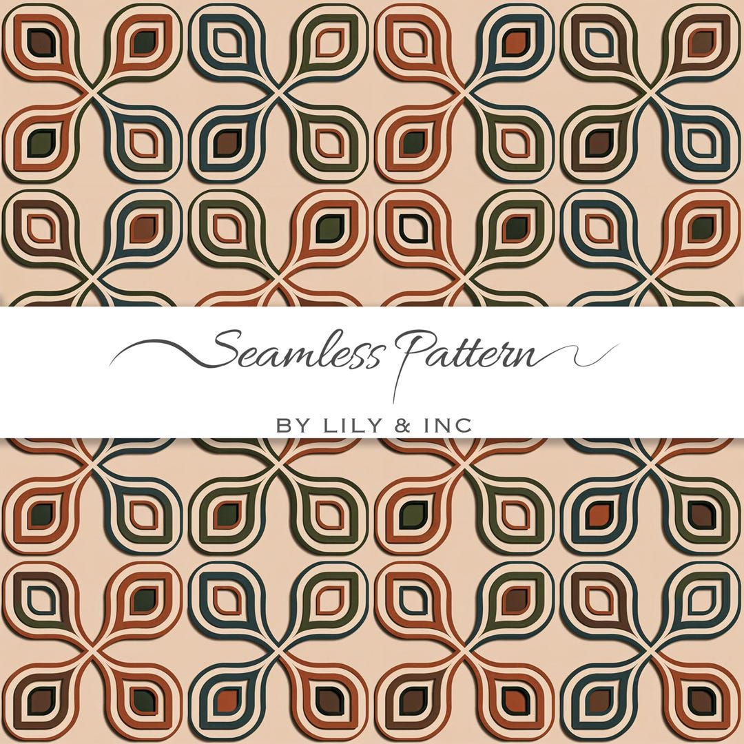 Geometric Retro-inspired Seamless Pattern for Elegant Fabric ...