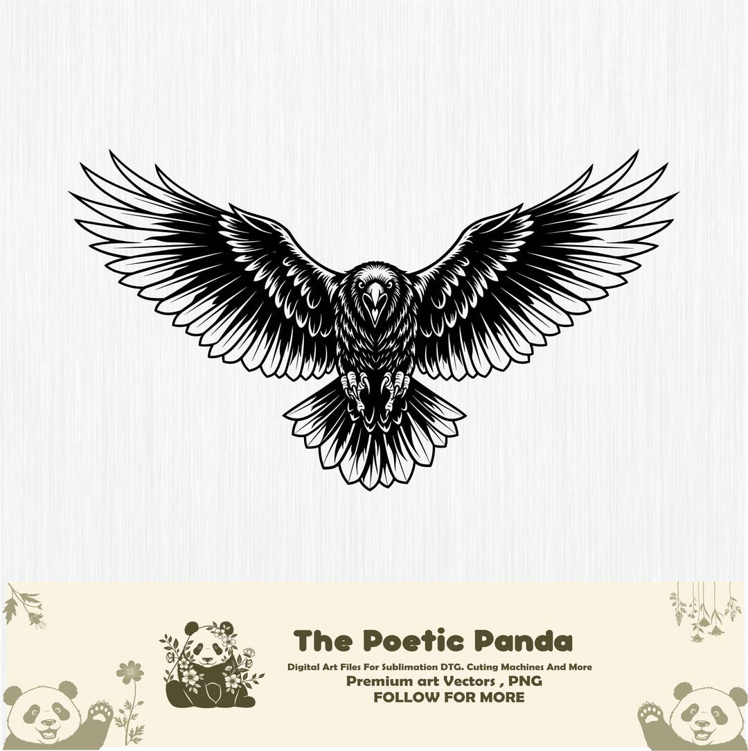 Raven Flying Vector, Raven SVG, Raven JPG, Wild Raven Art, Raven ...