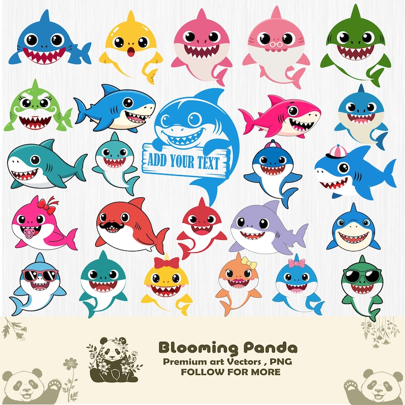 Shark SVG Bundle, Shark Svg, Baby Shark Shirt, Baby Shark Png, Birthday ...