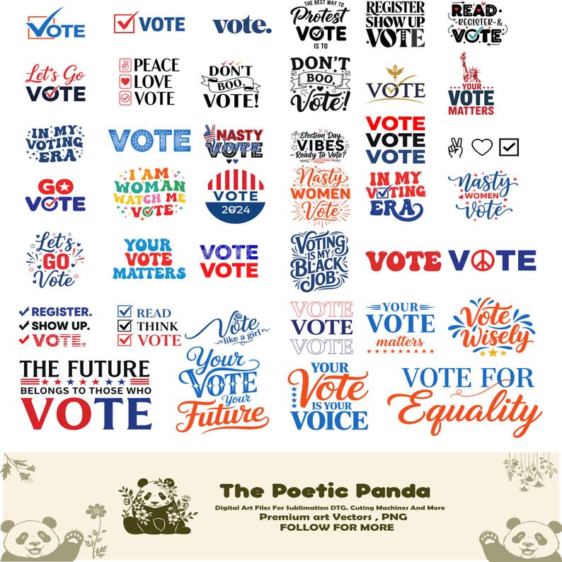 Vote SVG Bundle: Election Designs for Cricut (digital Download) - Etsy