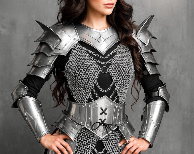 Women's Medieval Knight Armor: Steel Cuirass With Chainmail - LARP ...