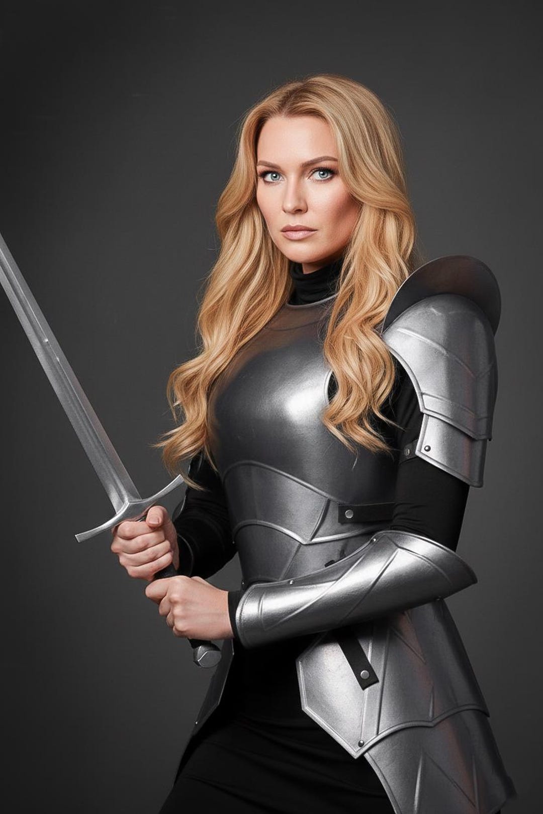 Queen of War Medieval Female Armor Suit – Full Body Polished Steel Lady ...