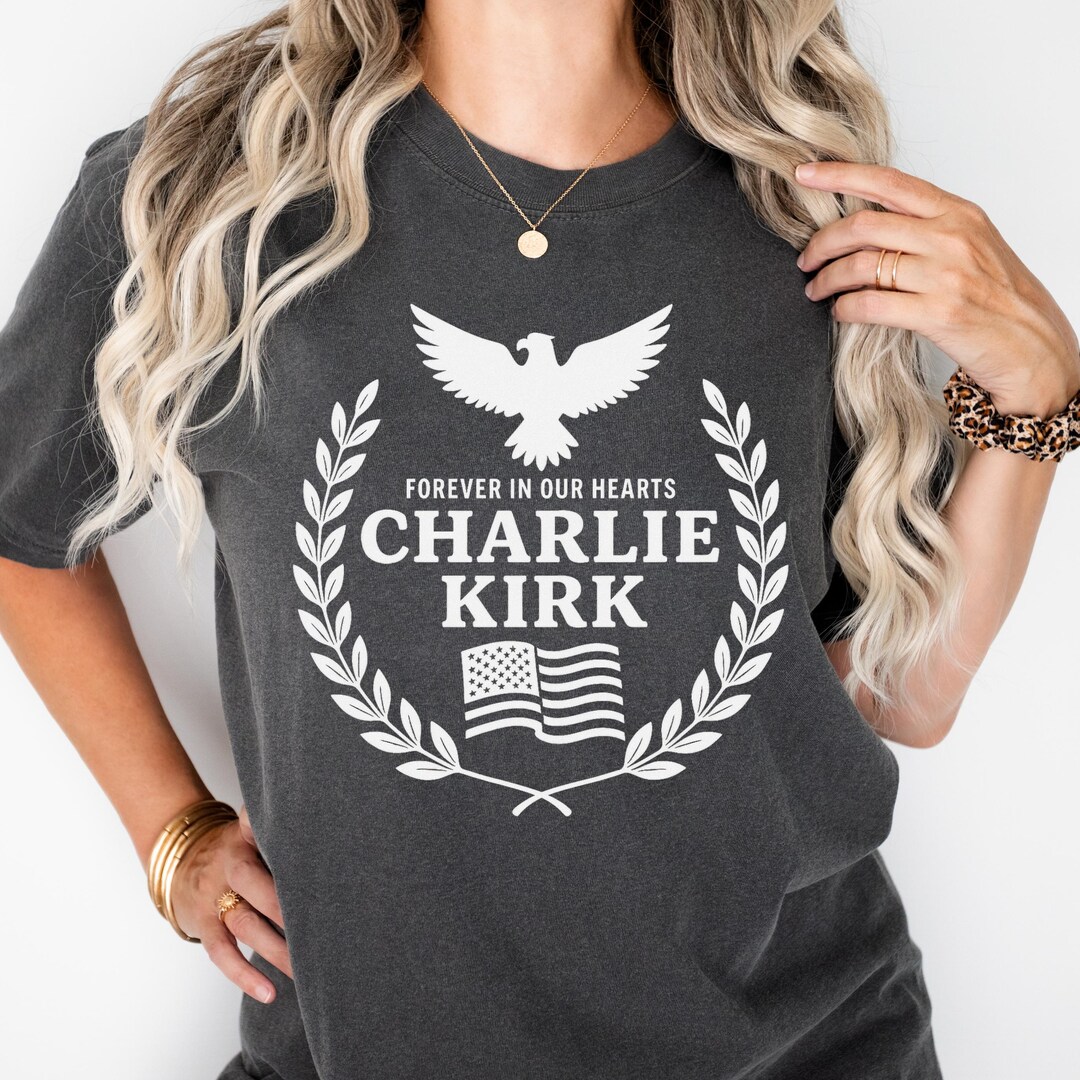 Charlie Kirk Memorial SVG PNG | Forever in Our Hearts Patriotic Eagle ...