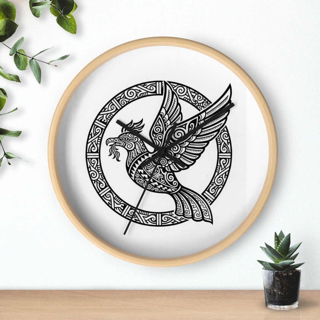 Celtic Raven Wall Clock | Norse Knotwork Bird Clock - Etsy