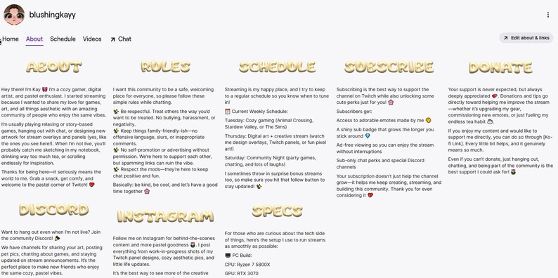 Buttercup Yellow 3D Bubble Twitch Panels: 3D Pastel Stream Overlays ...