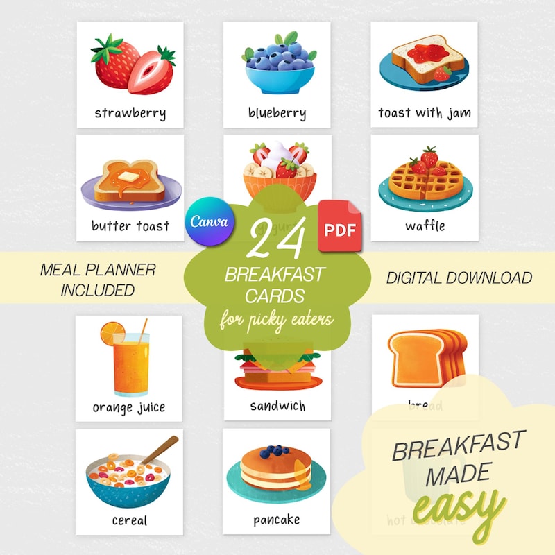 Picky Eater Food Menu - Etsy